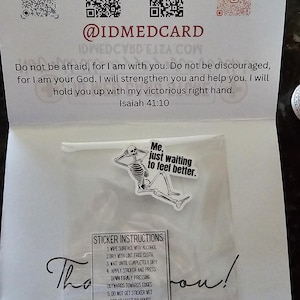 Postural Orthostatic Tachycardia Medical ID Card for Wallet PACKAGE ...