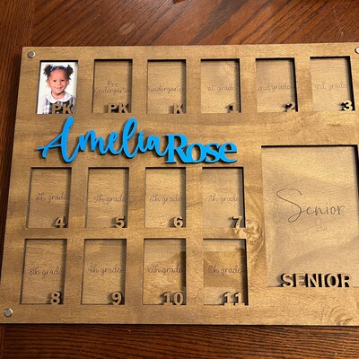 LARGE School Years Photo Picture Frame Prek-12 K-12 Customizable Wall ...