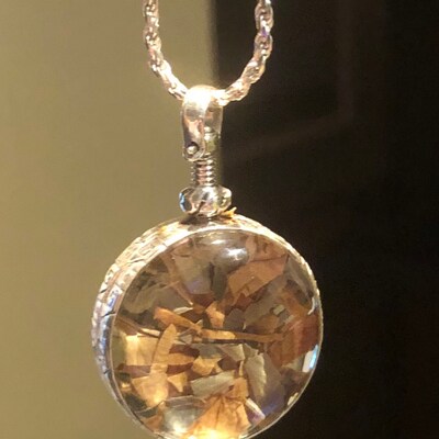 SOLID Sterling Silver Round Locket,double Sided Clear Glass Locket ...