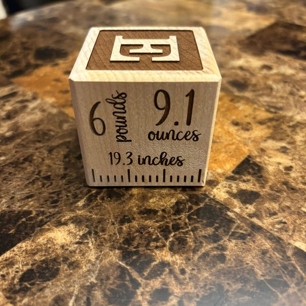 Personalized Baby Block, Baby Stat Block, New Baby Gift, Birth Block ...