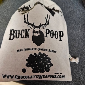 Chocolate BIGFOOT Poop/ SASQUATCH Poop Packed in a Vintage Hand Printed ...