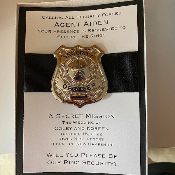 Will You Be My Ring Security / Ring Bearer Invitation - Etsy
