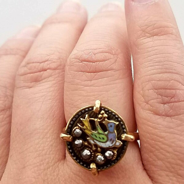14K Gold Devil Prince of Darkness Diamond Ring Repurposed Vintage Stick ...