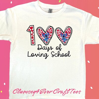 100 Days of School SVG, 100 Days of Loving School SVG, 100 Hearts SVG ...
