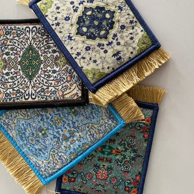 Coasters, Beautiful Turkish Carpet Coasters, Persian Rug Coasters, Mug ...