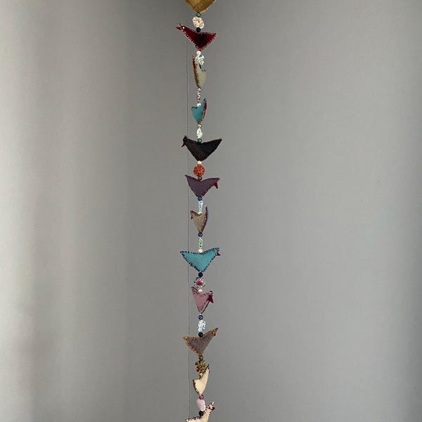 Prosperity Hens Kit, DIY, Bird Bell Tota, Includes Supplies to Stitch ...