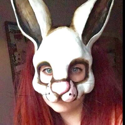 White Rabbit Mask - Etsy