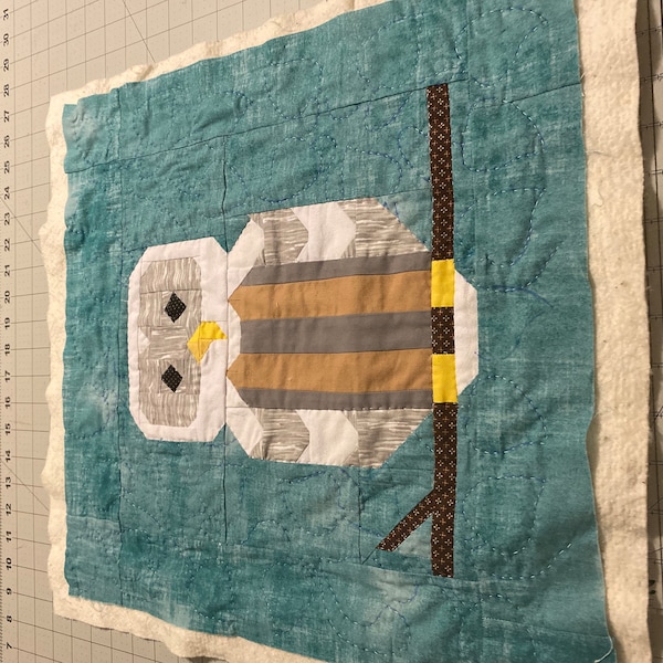 Winter Owl Quilt Block Pattern Bird Animal PDF - Includes Instructions ...