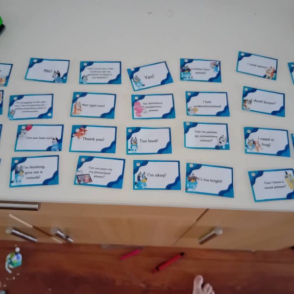 Bluey Communication Cards for Autism, Adhd, Verbal Shutdowns, Non ...
