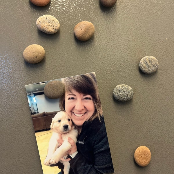 10 Pebble Magnets, Stone Note Magnets, Creative Memo Magnets, Natural ...