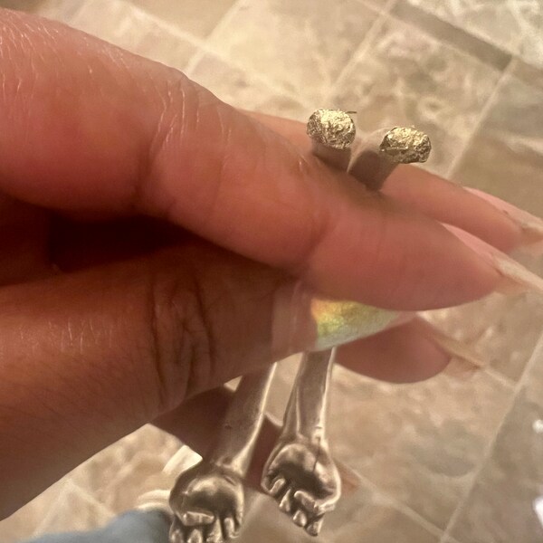 Anatomical Gripping Hand Skeleton Ring, Silver Finger Ring, Cool Wrap ...