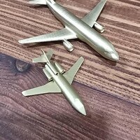 Airplane Gold 3D Printed Plane Miniature Figurine Toy Small Mini ...