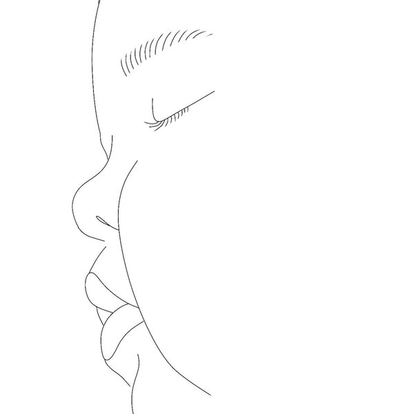 Side Profile Drawing | Custom Portrait Outline - Etsy UK