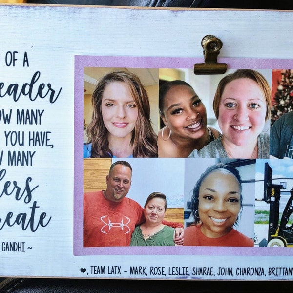Gift for Boss, Good Leaders Create Leaders Personalized Picture Frame ...