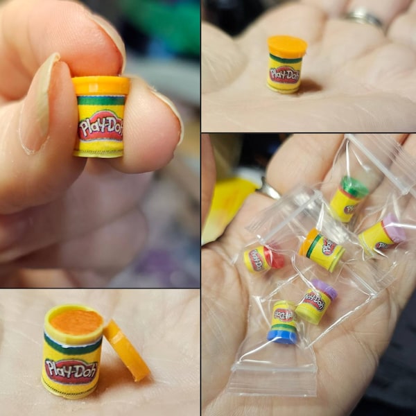 Dollhouse Miniature Toy Play-doh, Replica, Tiny, Handmade, Play-doh ...