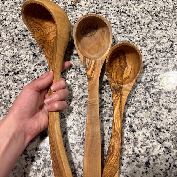 Olive Wood Cutting Board With Handle, Wooden Chopping Boards Gift for ...