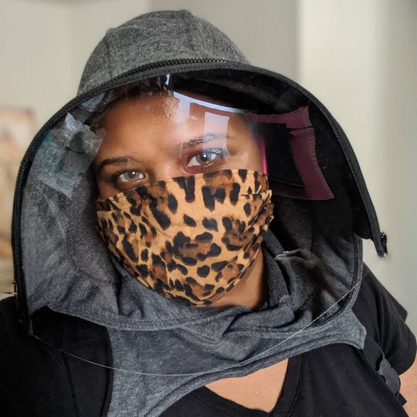 Hooded Face Shield, Face Mask Adults, Halloween Costume Women, Full ...