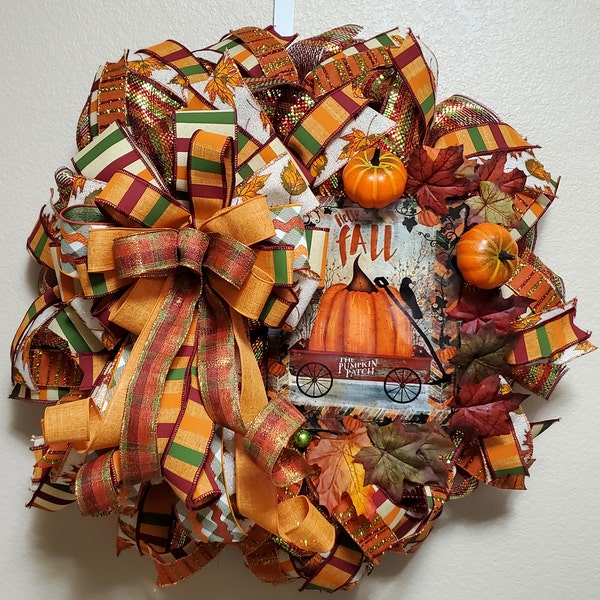 Fall Wreath Sign, Personalize It by Pam, Signs for Wreaths, Door Decor ...
