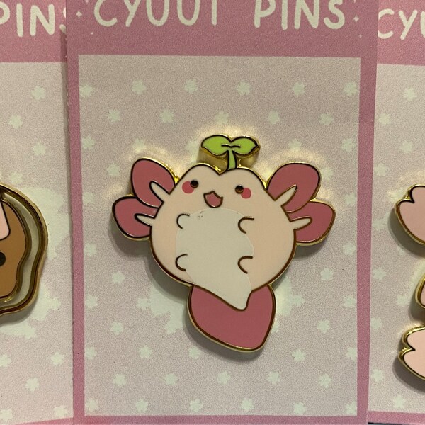 Snack Frog Sprout Pets Hard Enamel Pins - Etsy