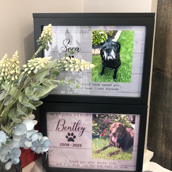 Pet Memorial Shadowbox, Pet Memorial, Dog Memorial , Cat Memorial, Loss ...