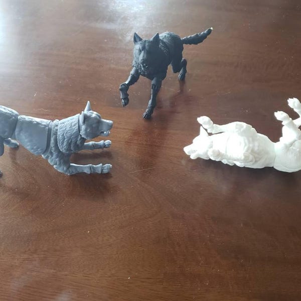 Wolf BJD Art Doll //articulate Wolf Doll/different Colours/paintable ...