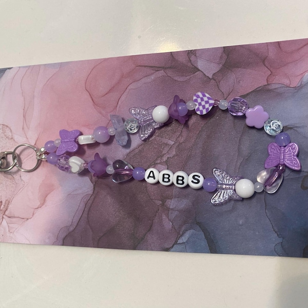 Customizable Beaded Keychain Charm Loops - Etsy