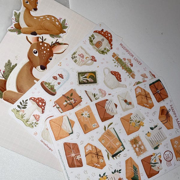 Sticker Sheet Happy Mail Stickers Letter Sticker Set Planner Sticker ...