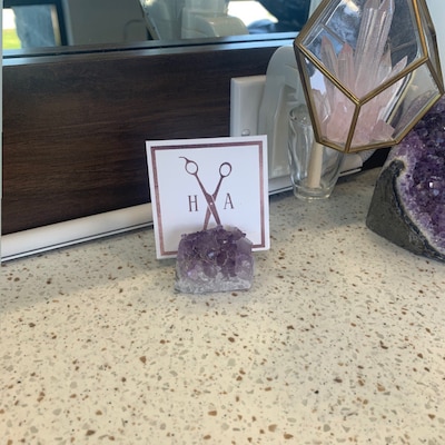 Amethyst Place Card Holders. Wedding Decor. Name Tag Holder ...