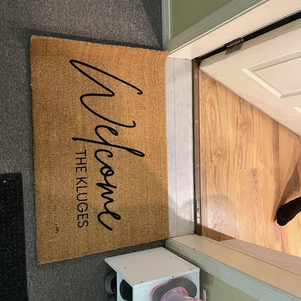 Custom Welcome Mat-personalized Welcome Mat-front Porch Mat-welcome Mat ...