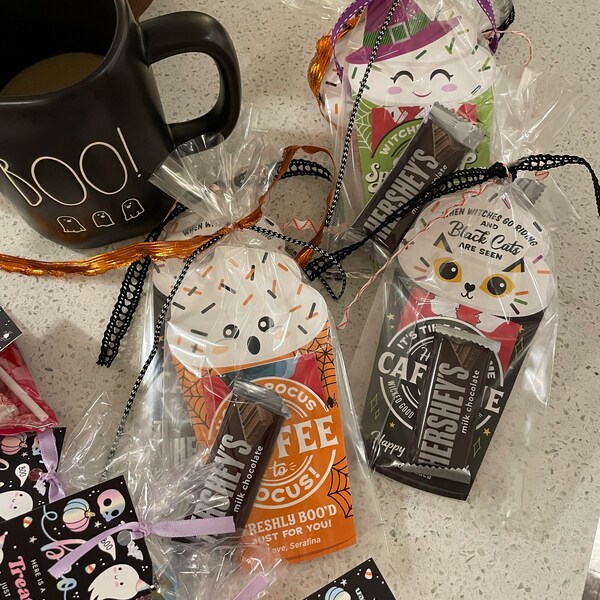 Halloween Coffee Gift Card Printable, Teacher Gift, Staff Gift ...