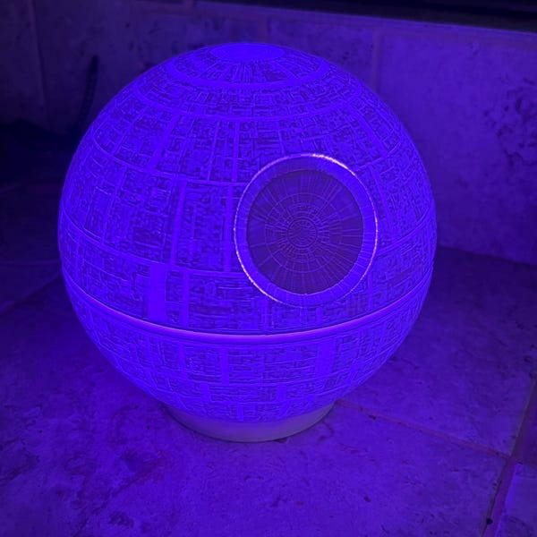 Illuminate Your Space With a 3D Printed Death Star Lamp - Perfect for ...