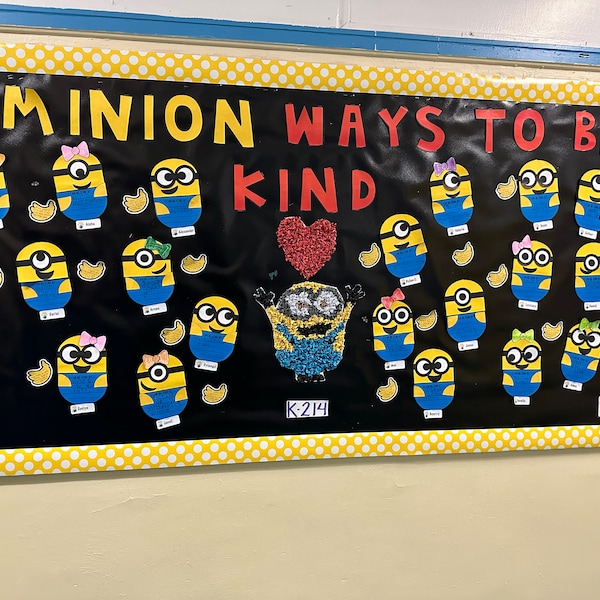 Minion Theme Kindness Bulletin Board, A Minion Ways to Be Kind - Etsy