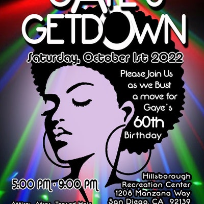 70s Soul Train Disco Dance Party Invitation 60's 70's Party Birthday ...