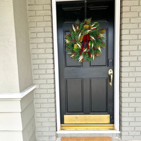 Everyday Farmhouse Greenery Eucalyptus Wreath Cottage Front Door Décor ...