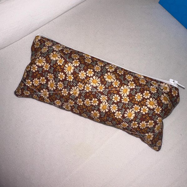 Blue Beachy Print Quilted Pouch Wristlet, Wallet, Keychain Wallet, Key ...