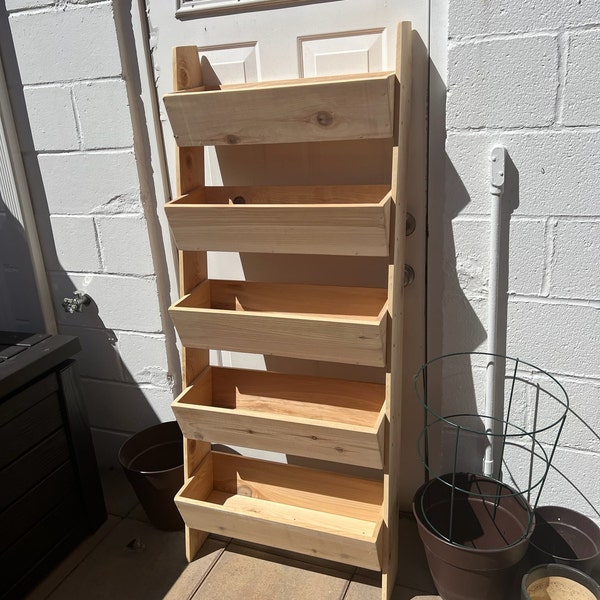 Vertical CEDAR Planter Box Ladder, 24 Sizes! - Etsy