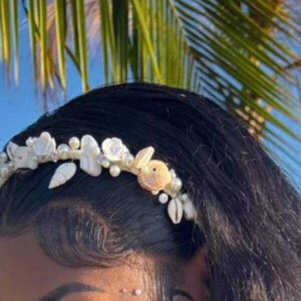 Seashells Headpiece, Mermaid Crown, Beach Shells Wreath, Sea Shells ...