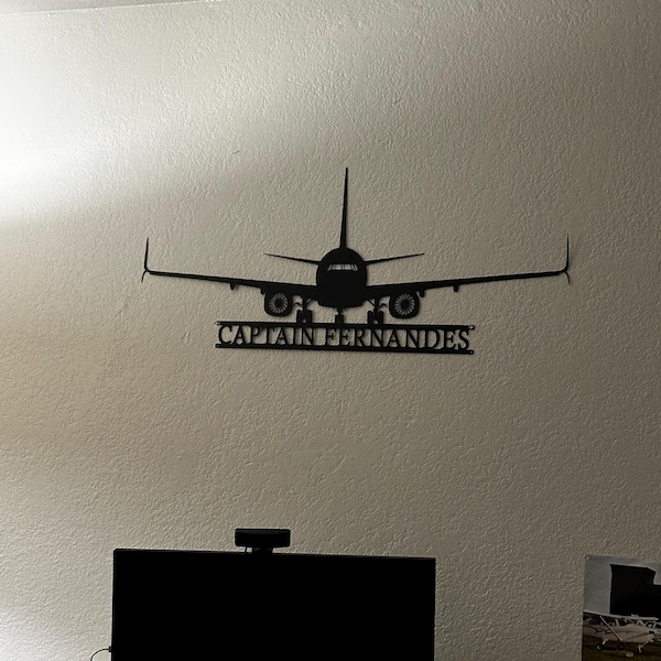 Personalized Airplane Name Sign, Custom Aviation Gift, Aircraft Name ...
