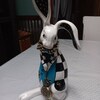 White Rabbit Figurine, Deluxe Dapper Rabbit, English Rabbit, White ...
