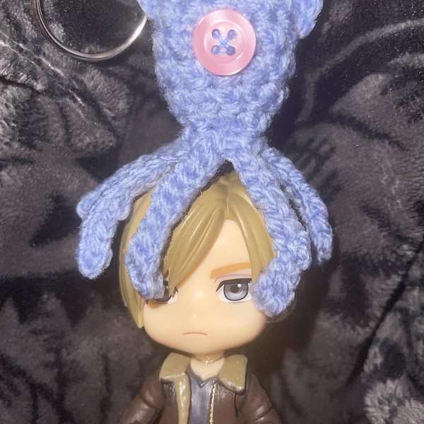 Coraline Inspired Crochet Squid Keychain: Handmade Trinket - Etsy UK