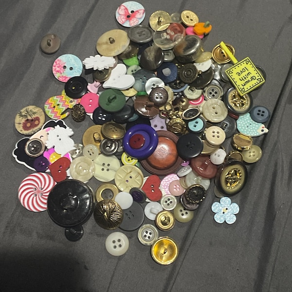 Lot of 100 Mixed Old and New With Some Vintage Too Sewing Buttons - Etsy