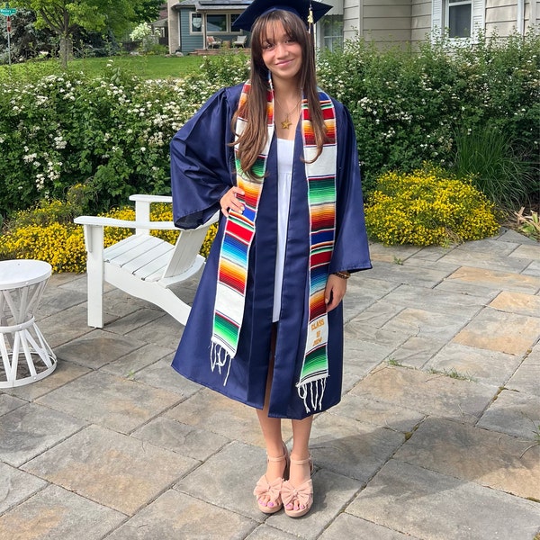 Mexican Graduation Stole, Sarape Stole, Virgen First Generation Stole ...