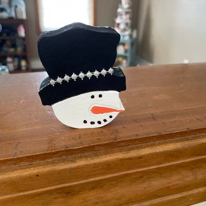 Snowman Head Wood Cutout DIY Snowman Wood Holiday Craft Christmas Craft ...
