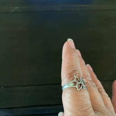 Sterling Silver Harp Ring, Note Ring, Instrument Ring, Silver Ring ...