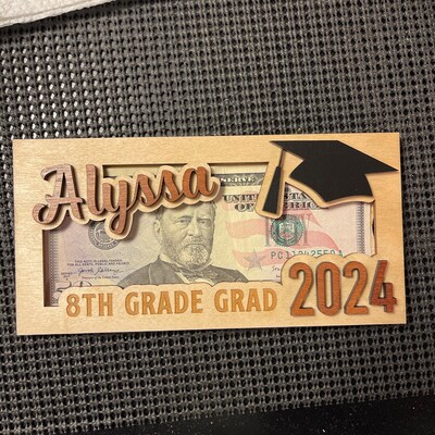 Personalized 8th Grade Graduation Money Holder, Middle School ...