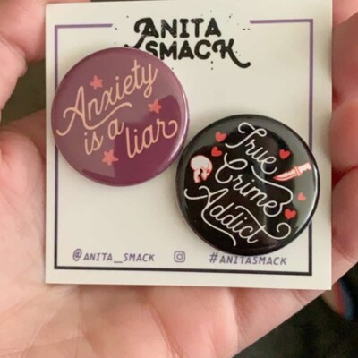 Anxiety is a Liar Pinback Button - Etsy