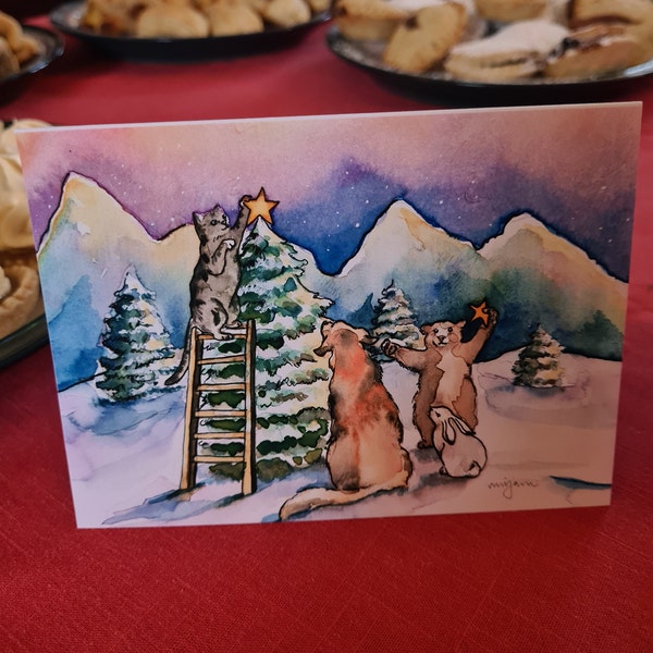 Queen of Goats. Art Print Illustration of a Woman Holding a Baby Goat ...