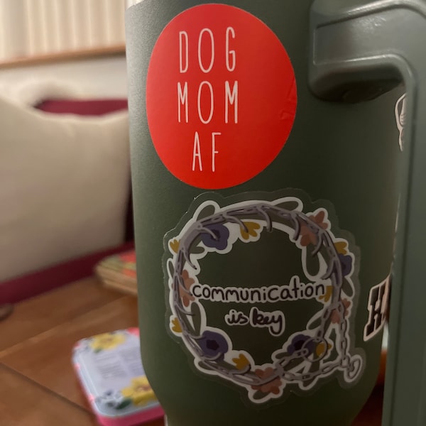 Floral Prong Collar Sticker: Balanced Dog Training, Communication is ...