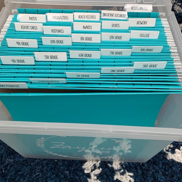 Precut File Cabinet Labels: Home Filing System, Cardstock or Sticker - Etsy