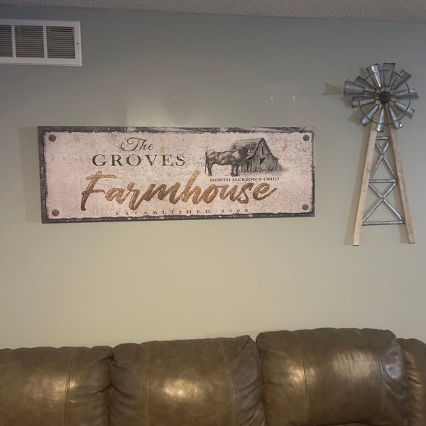 Farmhouse Custom Sign | Farm Sign | Farm Wall Decor | Homestead Canvas ...